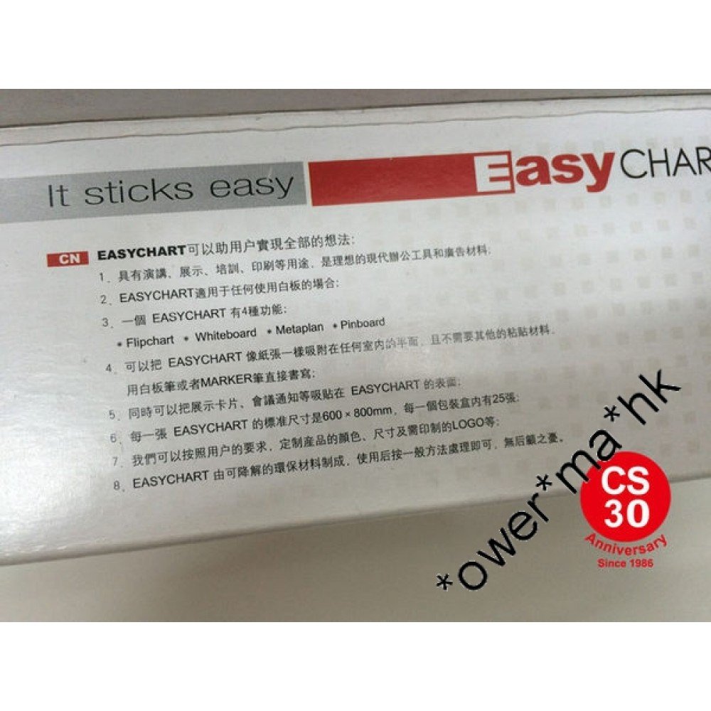 EasyChart Whiteboard static sticker - Portable Whiteboard-walker paper